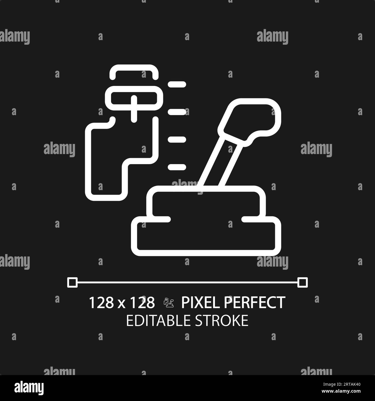 2D customizable thin line white car gear box icon Stock Vector Image ...