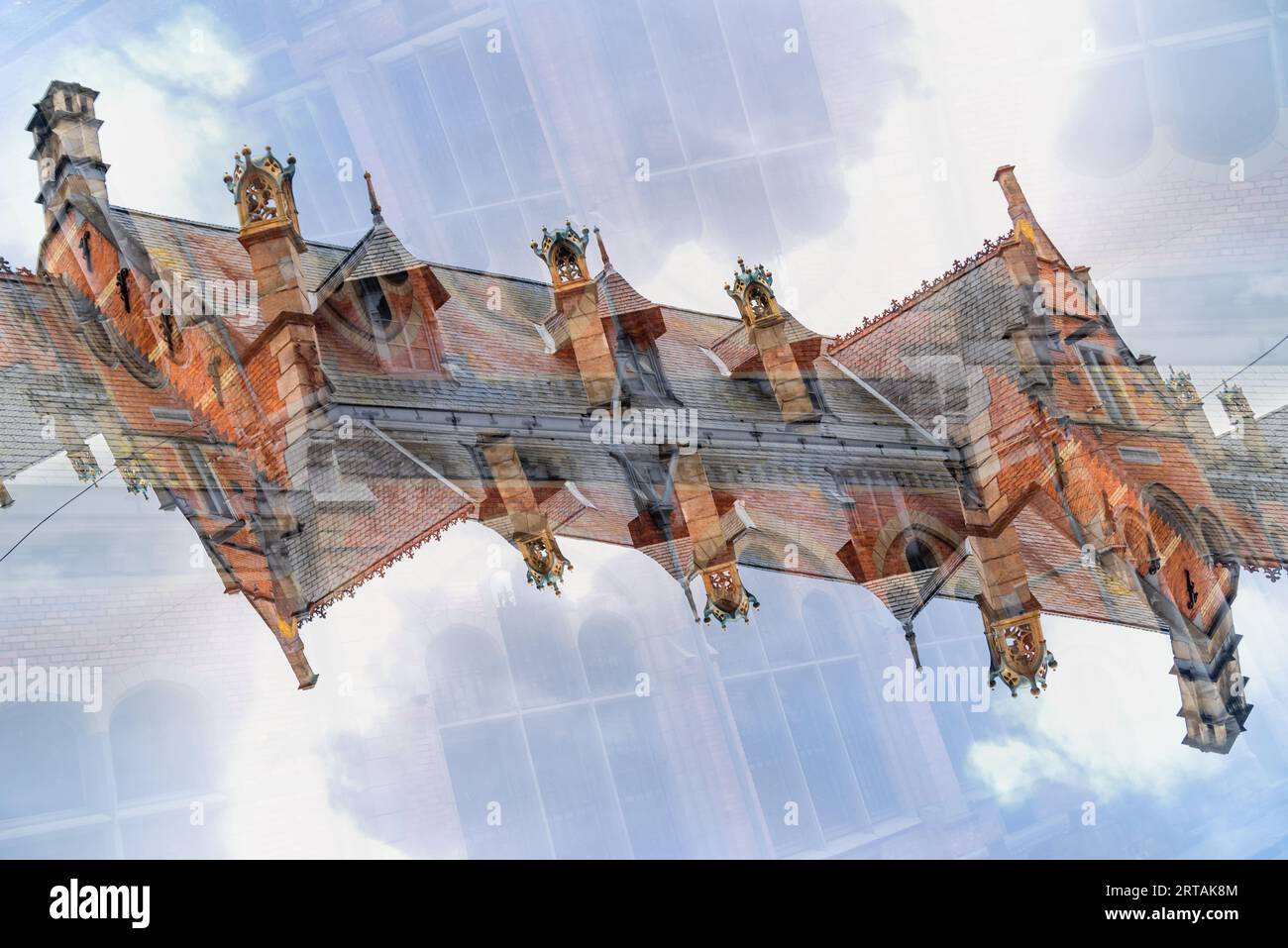 Double exposure of the Bijloke in Ghent, Belgium. This historic ...