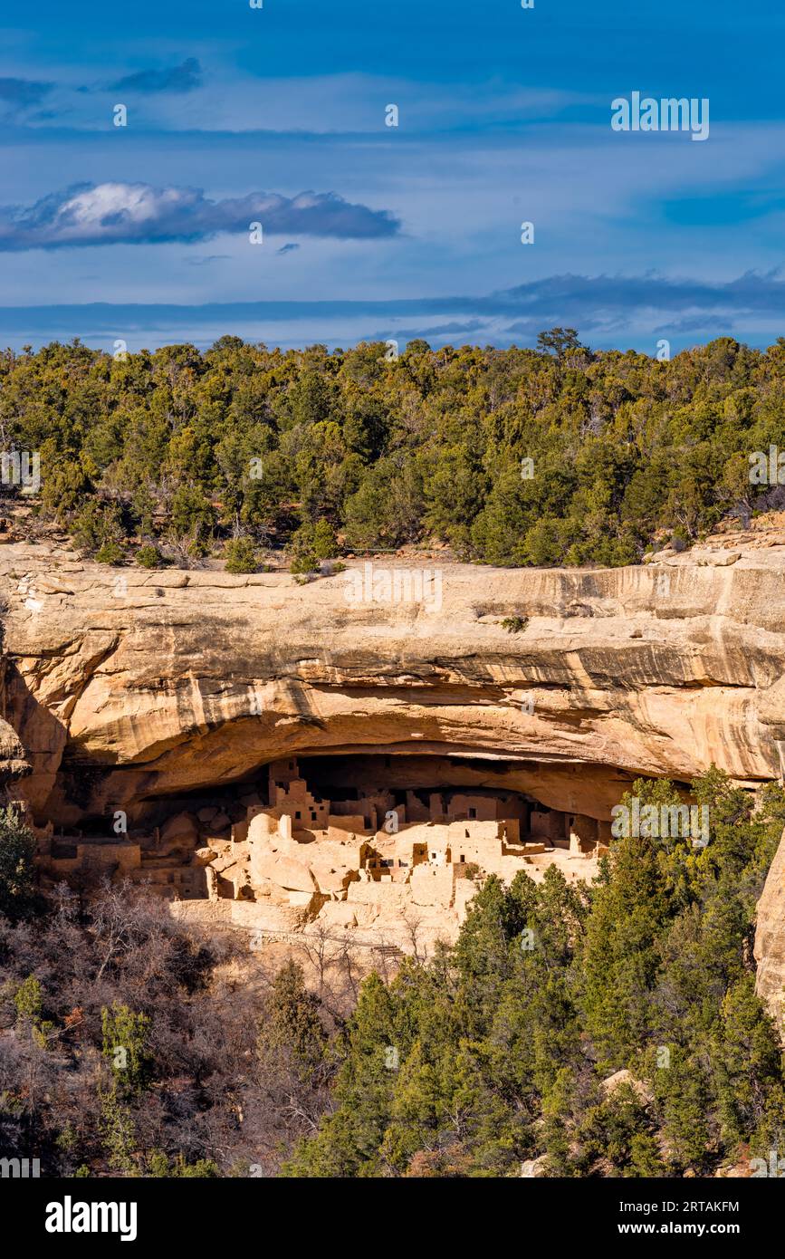 Ancient cliff dwellings of the ancestral pueblos in the Mesa Verde ...