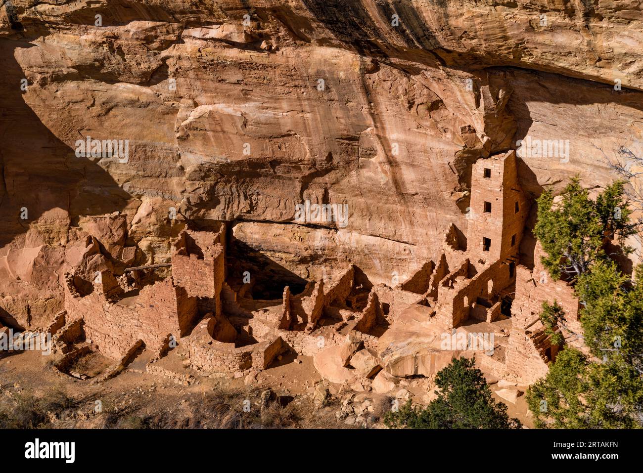 Ancient cliff dwellings of the ancestral pueblos in the Mesa Verde ...