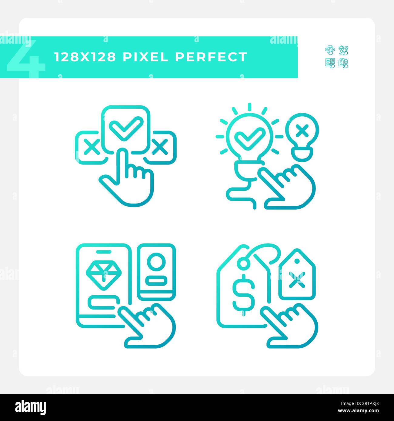 Pictogram comparisons Stock Vector Images - Alamy