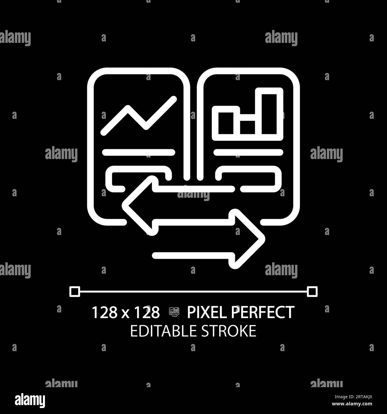 2D editable thin line white graph comparisons icon Stock Vector Image ...