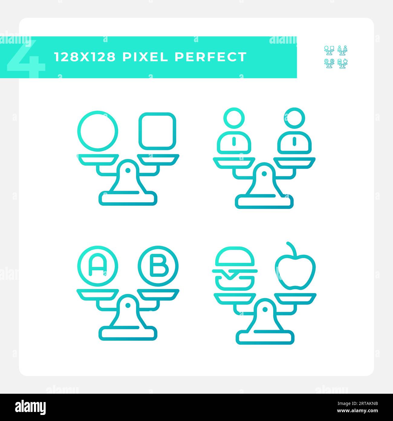 Pictogram comparisons Stock Vector Images - Alamy