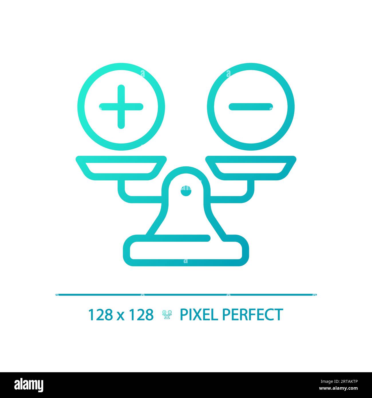 2D thin line gradient weight scale with plus and minus icon Stock Vector Image & Art - Alamy