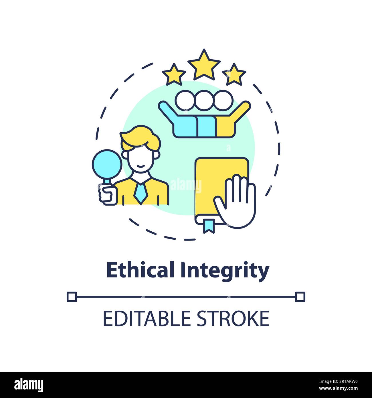 Business ethics thin line hi-res stock photography and images - Alamy