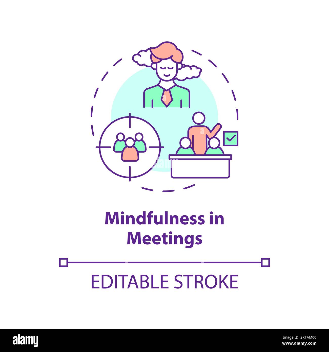 Meeting mindfulness Stock Vector Images - Alamy