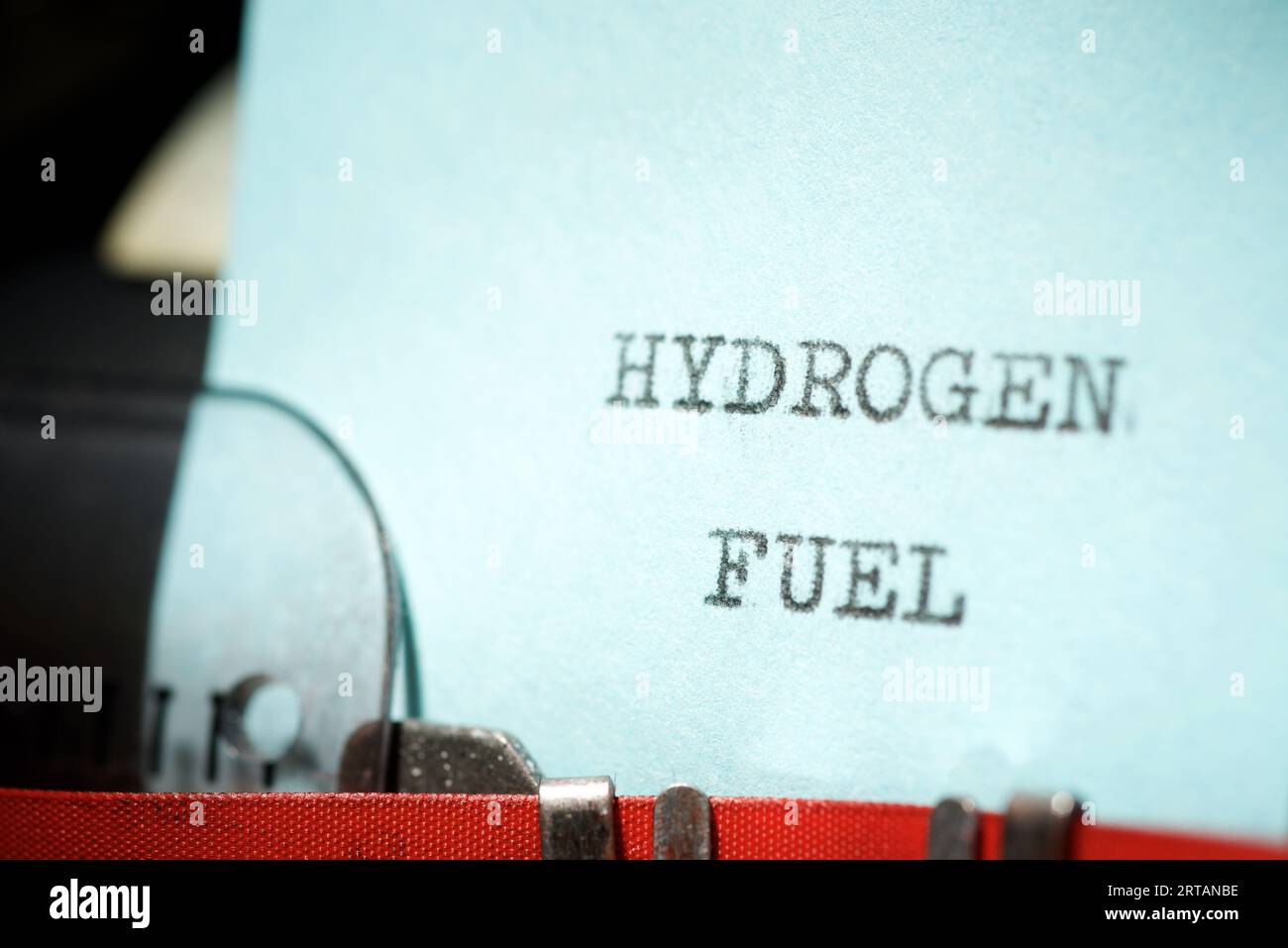hydrogen fuel text written with a typewriter Stock Photo - Alamy