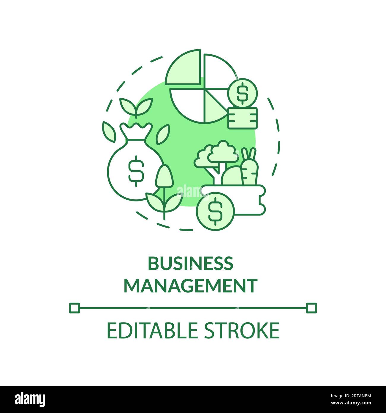 Business management green concept icon Stock Vector Image & Art - Alamy