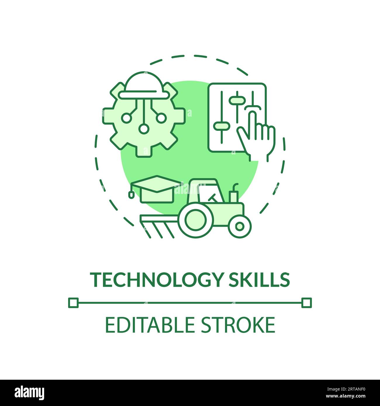 Technology skills green concept icon Stock Vector Image & Art - Alamy