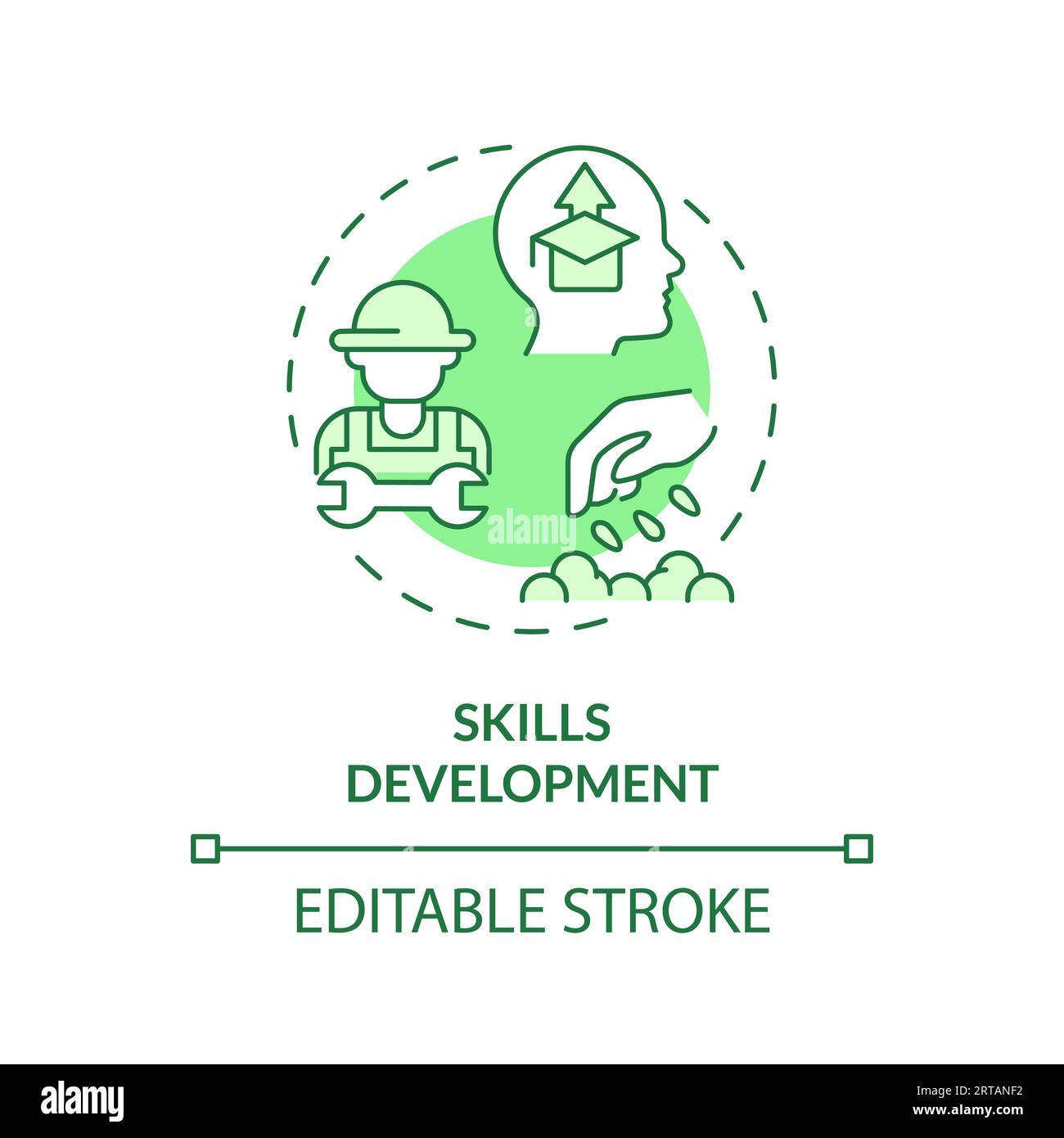 Skills development green concept icon Stock Vector Image & Art - Alamy