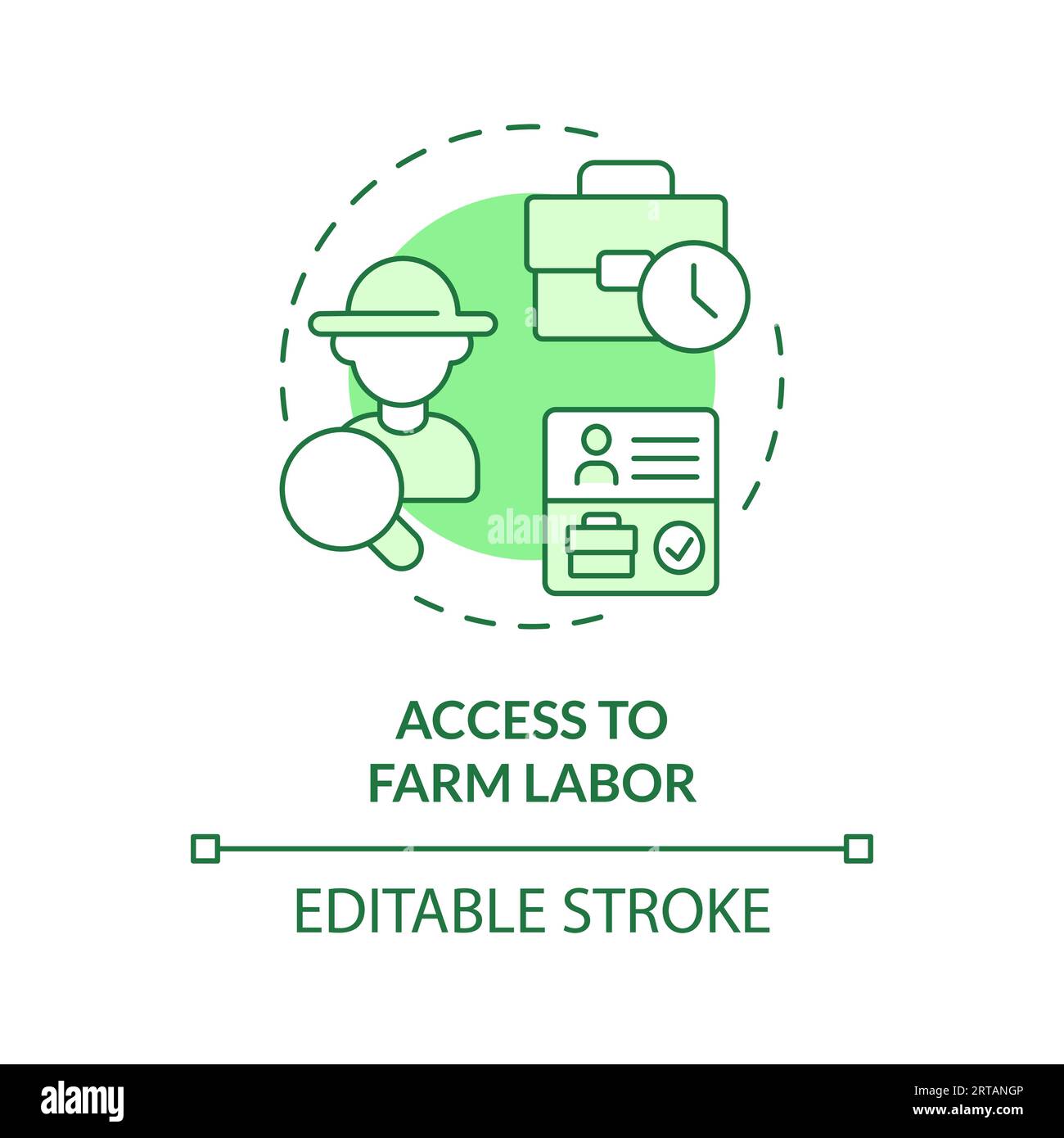 Access to farm labor green concept icon Stock Vector Image & Art - Alamy
