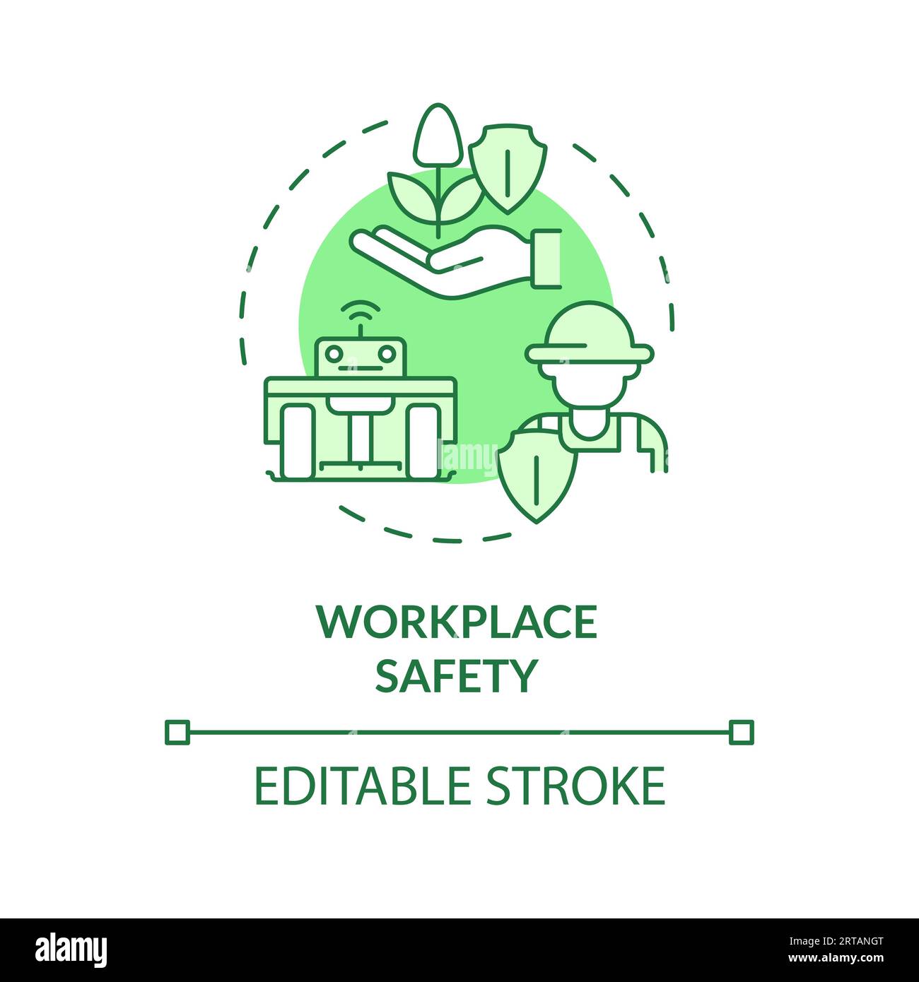 Workplace safety green concept icon Stock Vector Image & Art - Alamy