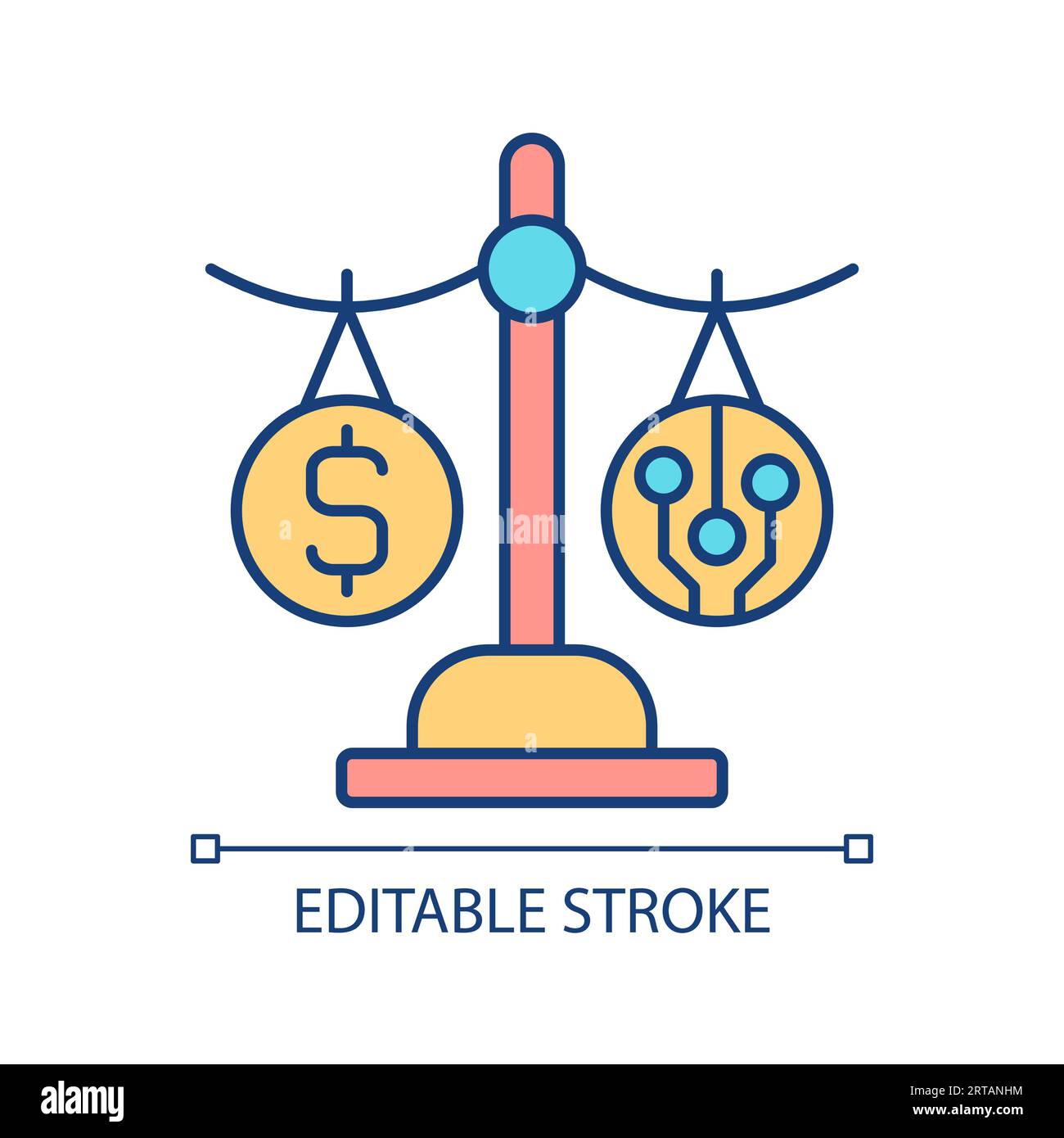 Customizable stablecoins linear icon Stock Vector Image & Art - Alamy