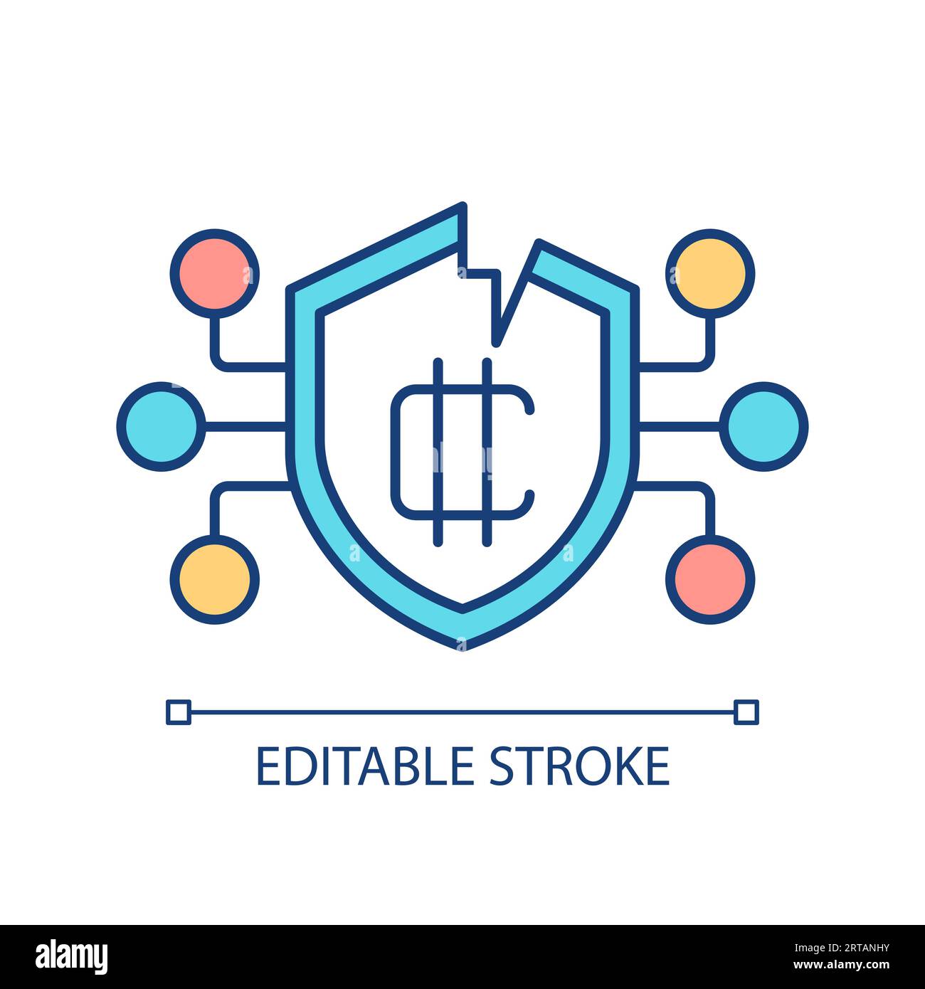 Customizable security linear icon Stock Vector Image & Art - Alamy