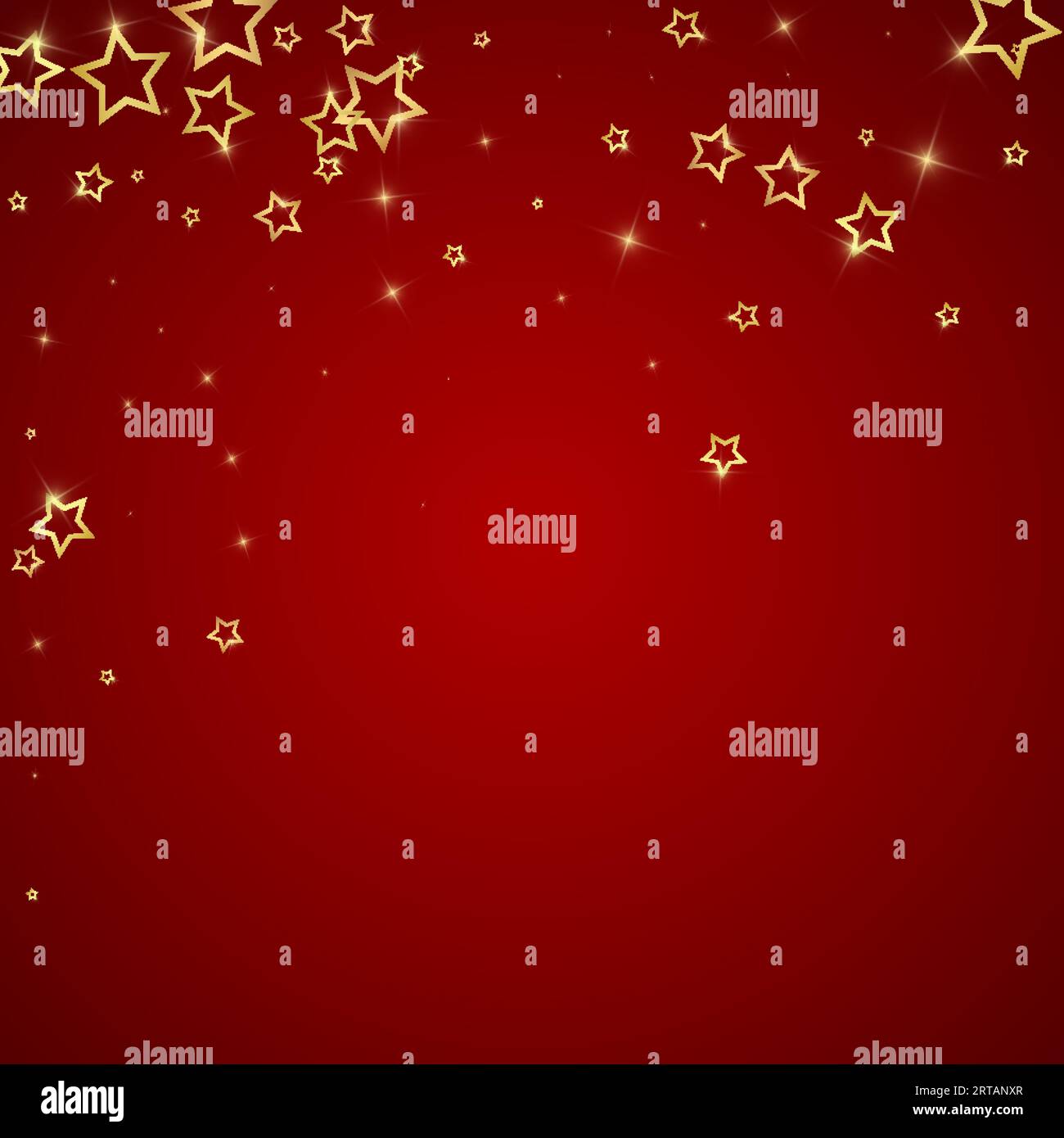 Christmas spirit. Scattered falling stars. Festive christmas confetty ...