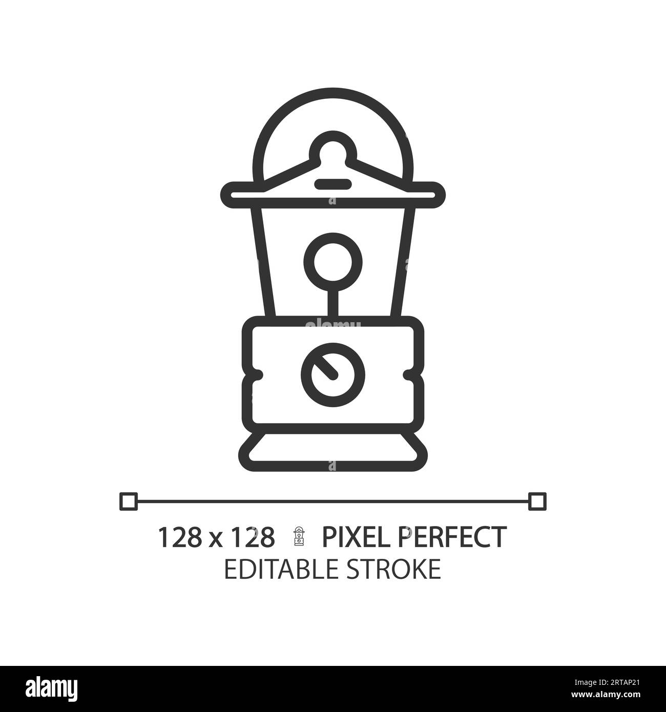 Customizable lantern simple thin linear black icon Stock Vector Image ...