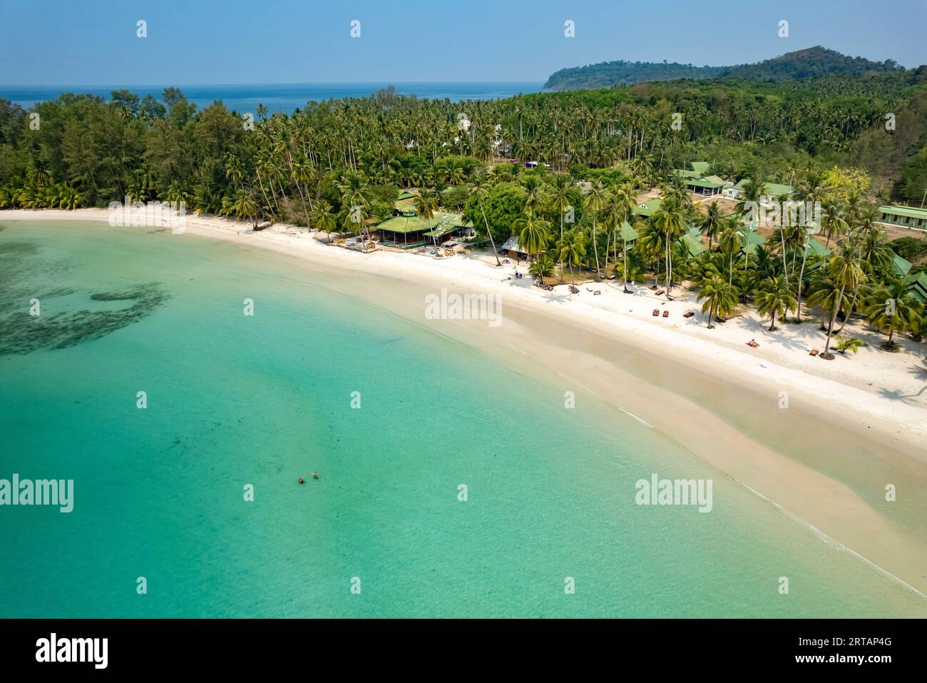 Aerial view of Klong Hin Beach, Ko Kut or Koh Kood island in the Gulf ...