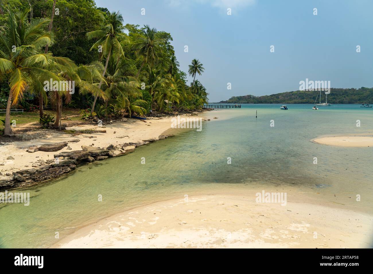 Bang Bao beach and bay, Ko Kut or Koh Kood island in the Gulf of ...