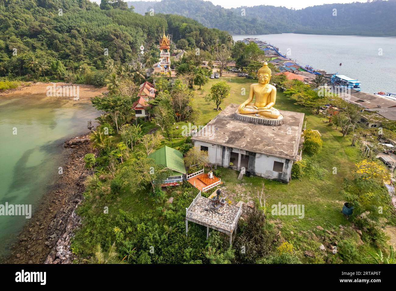 The Big Buddha of Wat Ao Salat in the fishing village of Ban Ao Salad ...