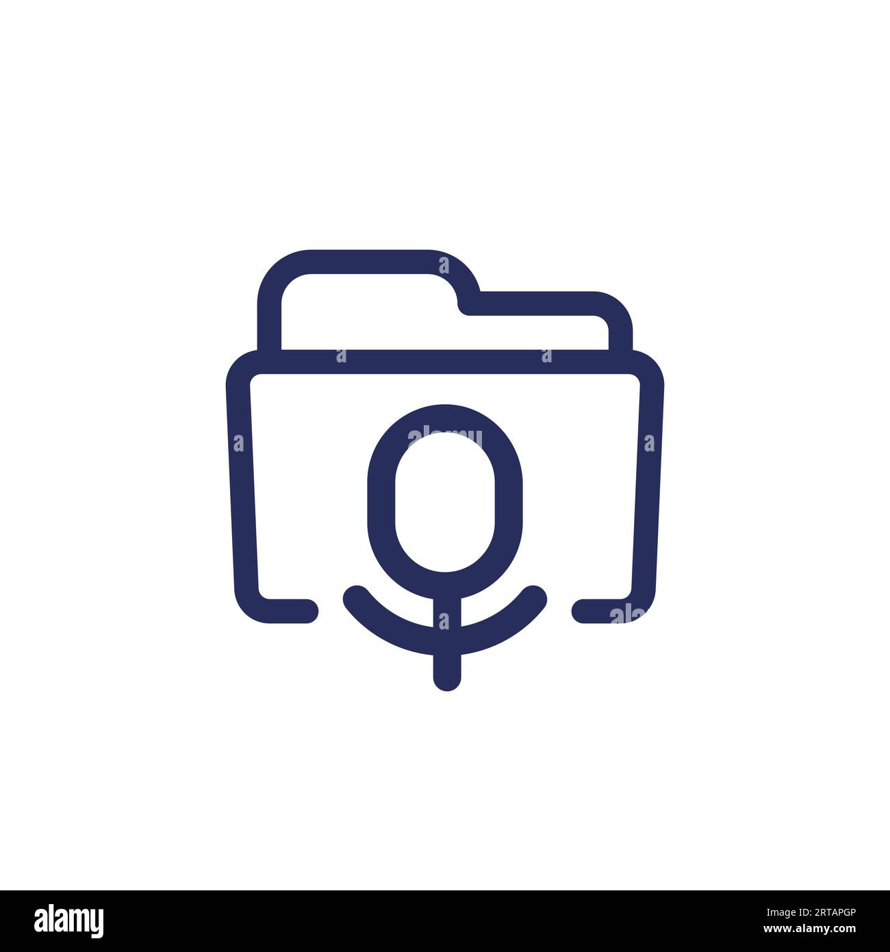 folder with audio records icon on white Stock Vector Image & Art - Alamy
