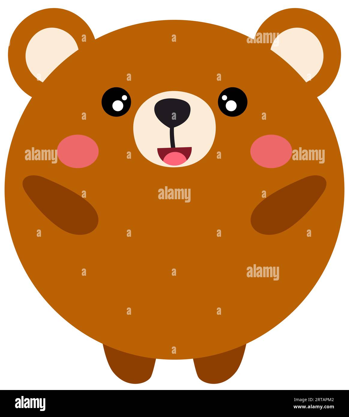Cute teddy bear with round body Stock Photo - Alamy