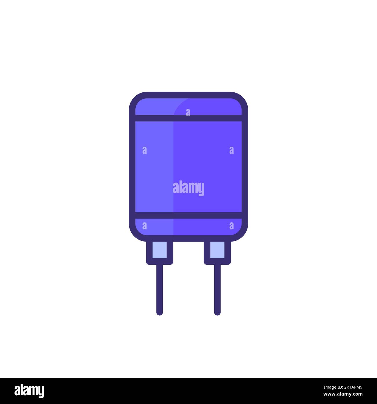 capacitor icon on white, vector Stock Vector Image & Art - Alamy