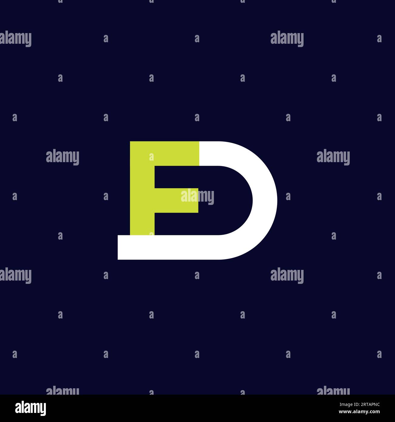 FD letters, vector logo on dark Stock Vector Image & Art - Alamy