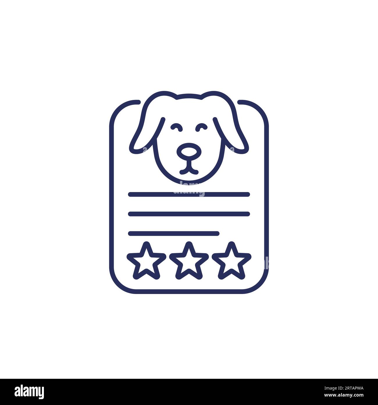dog rating line icon on white Stock Vector Image & Art - Alamy