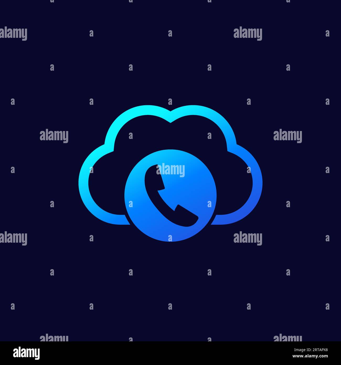 Voip telephony icon with cloud Stock Vector Image & Art - Alamy