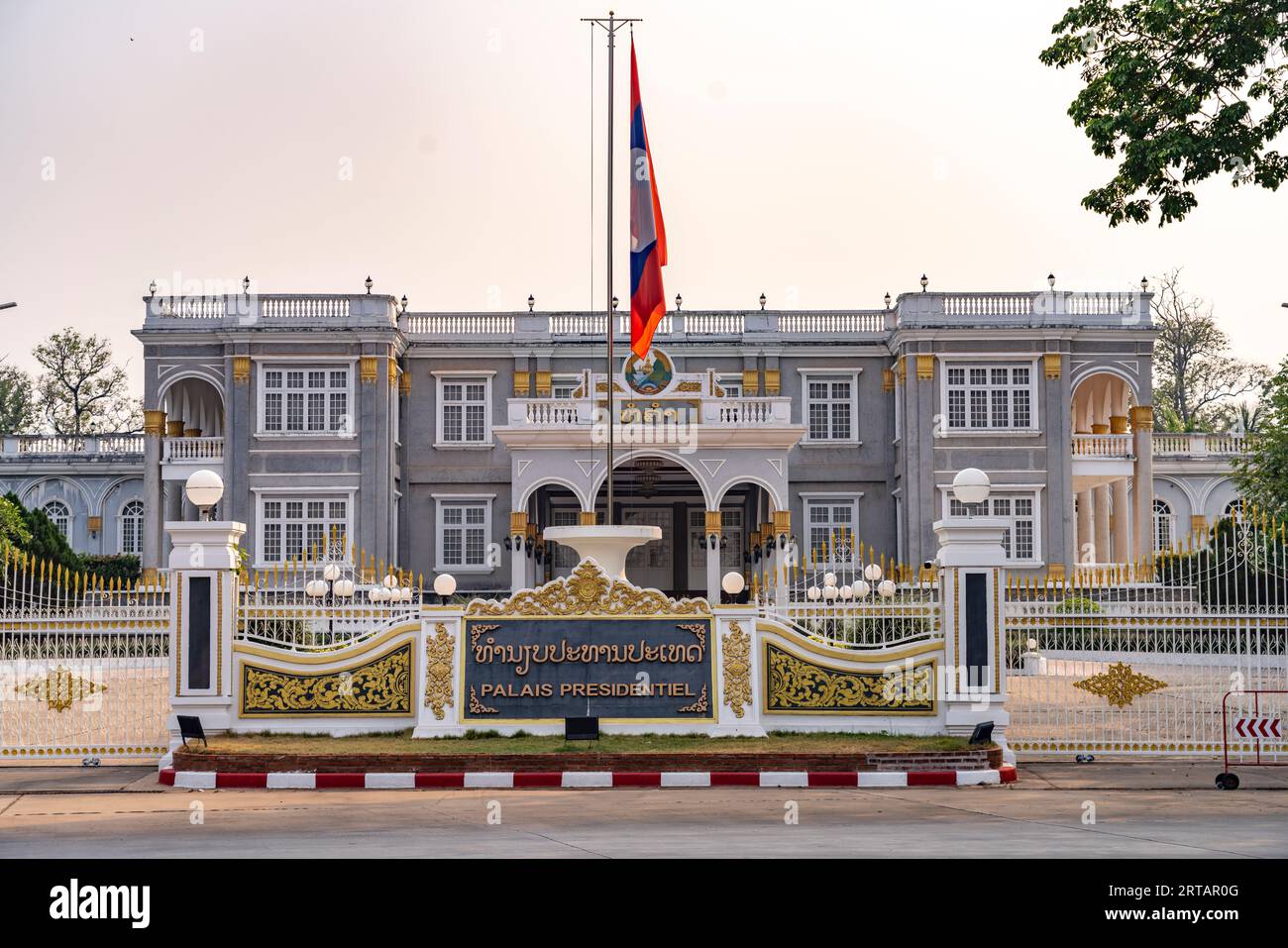 The Presidential Palace in the Laotian capital of Vientiane, Laos, Asia ...