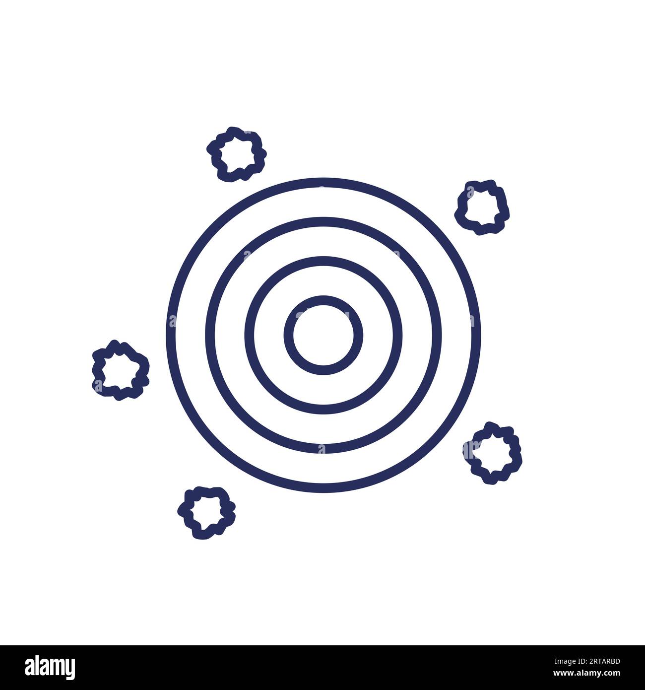 missed target line icon on white Stock Vector Image & Art - Alamy