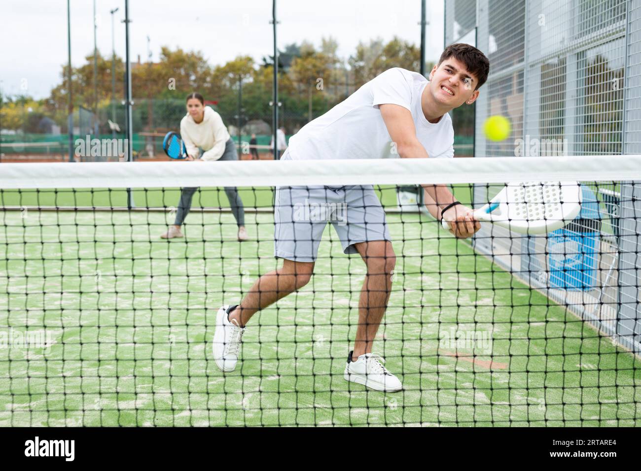 Two handed forehand hi-res stock photography and images - Alamy