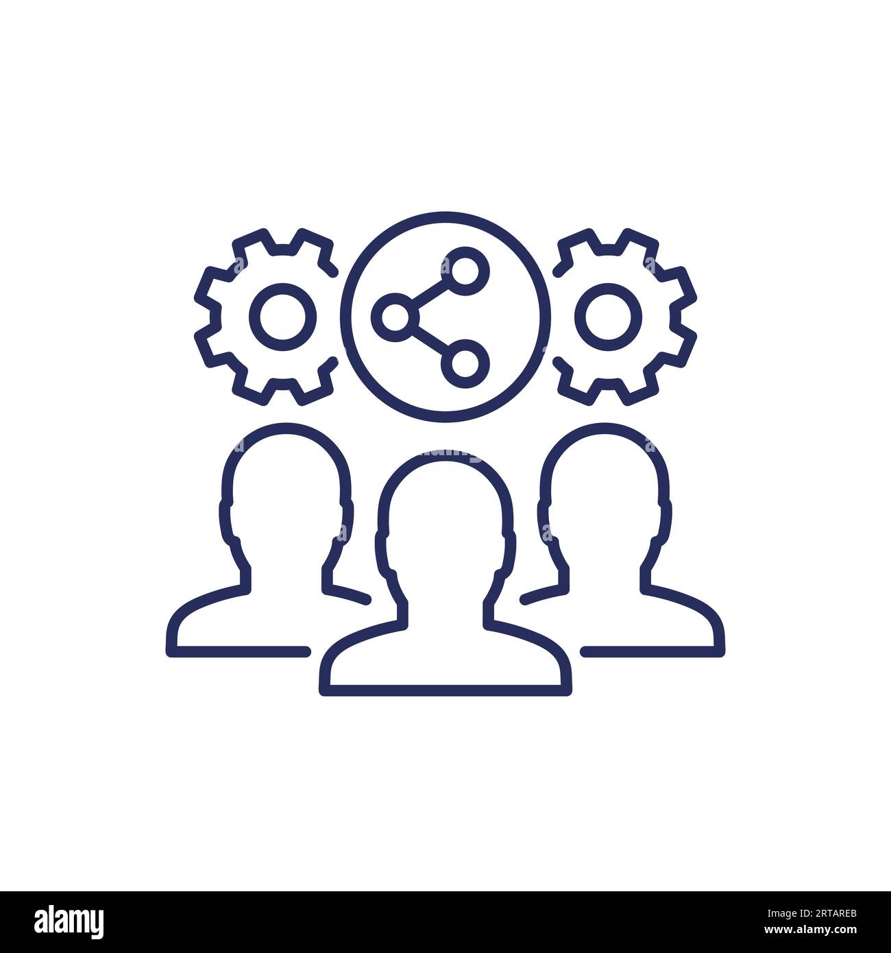 collective work and collaboration line icon Stock Vector Image & Art ...