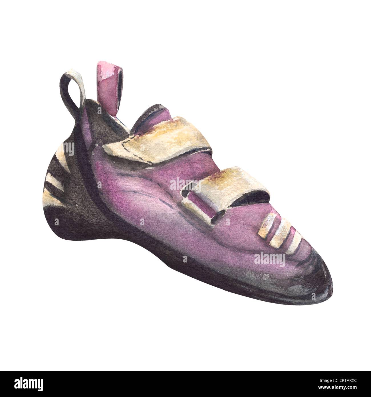 Climbing boulder black-purple with red elements shoes Rock, wall ...