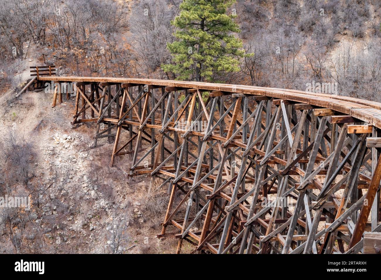 A old railroad trestle in Cloudcroft, New Mexico Stock Photo - Alamy