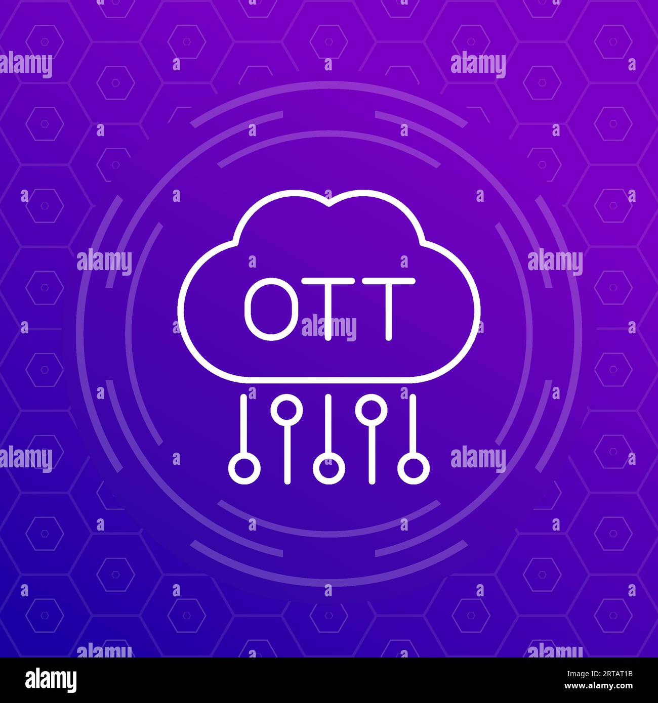 OTT media platform line icon, vector Stock Vector Image & Art - Alamy