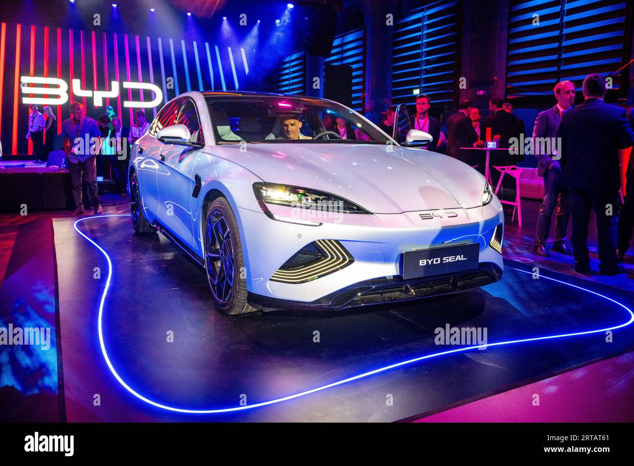 BYD Seal electric vehicle on display at the BYD brand evening event ...