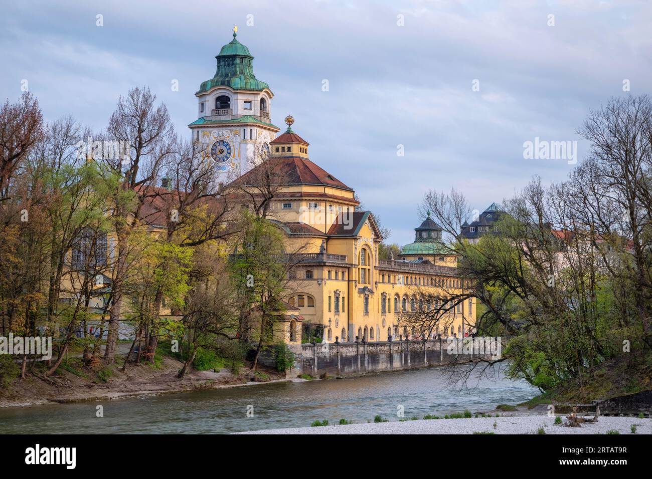 Munich, Germany - view of historic Art Nouveau style building of indoor ...