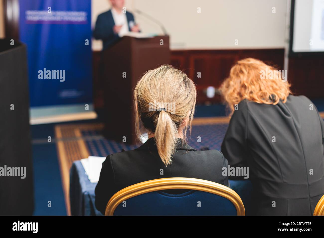 Female participants audience at the symposyum meeting, attendees in ...