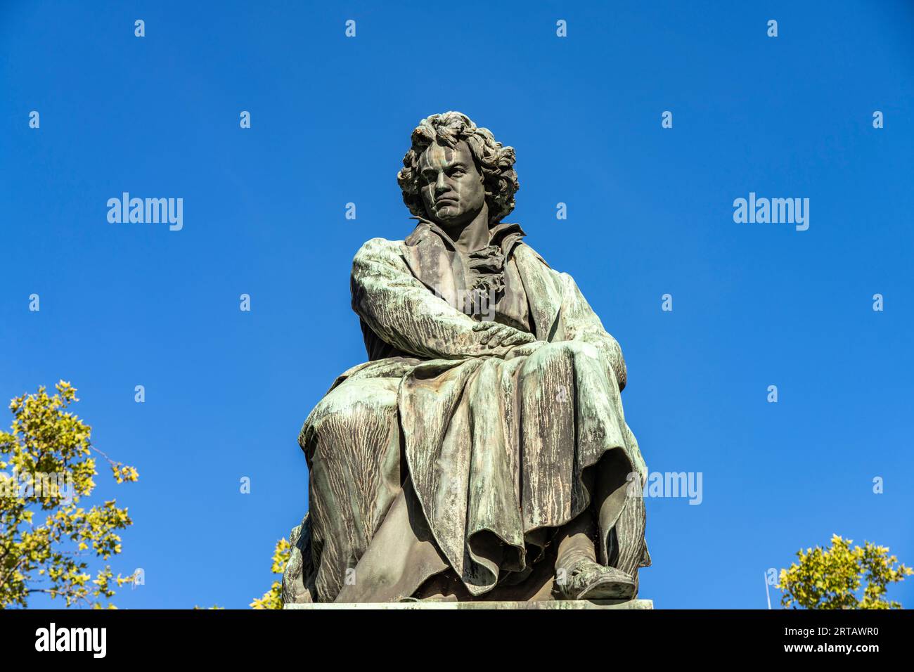 The Beethoven memorial at Beethovenplatz, Vienna, Austria, Europe Stock ...
