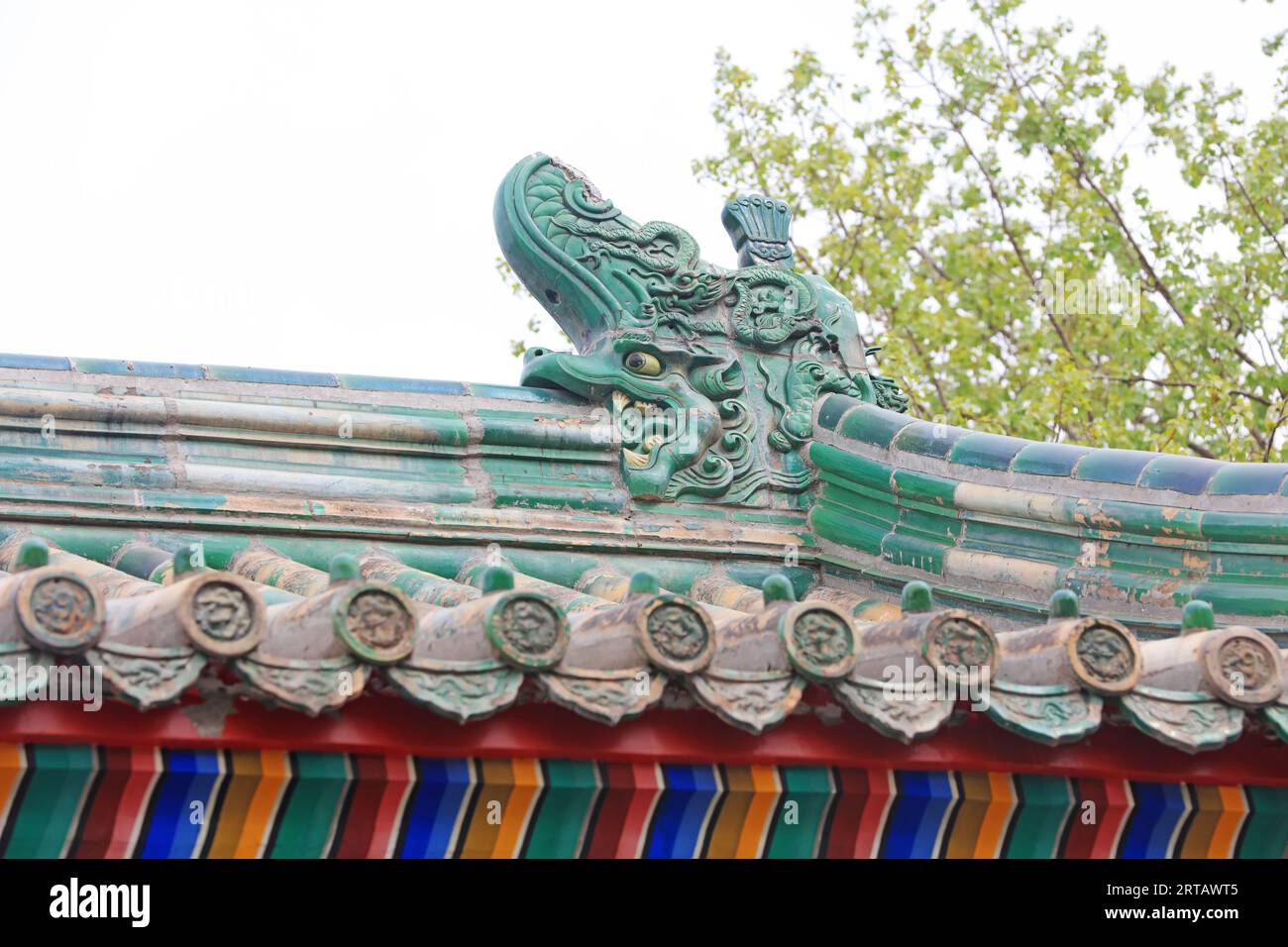 Beijing, China - April 6, 2019: Chinese classical glazed tile ...