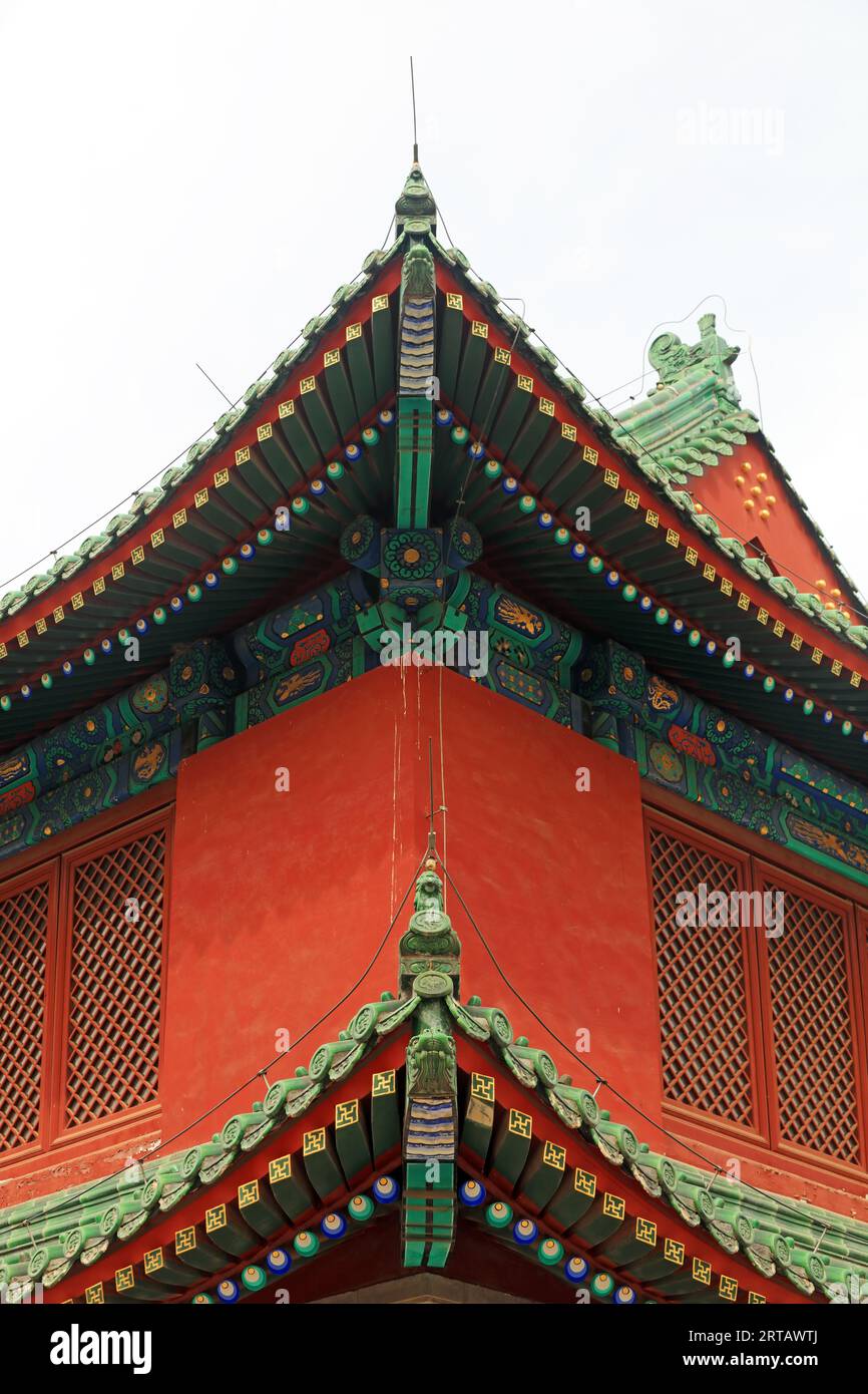 Beijing, China - April 6, 2019: Chinese classical glazed tile ...