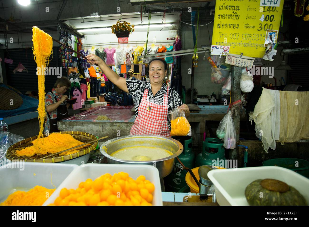 Bangkok, Thailand; 1st January 2023: Atmosphere and vendors at Khlong Toei Central Food Market ...
