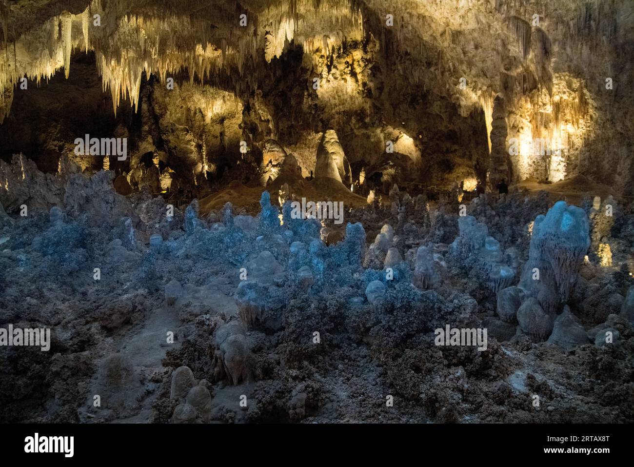 Stalagmites, Stalagtites and rock formations in the caves of Carlsbad ...