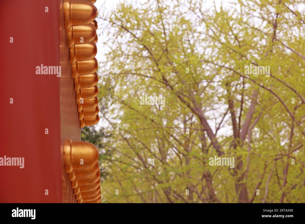 Red wooden palace gate in Ditan Park, Beijing, China Stock Photo - Alamy