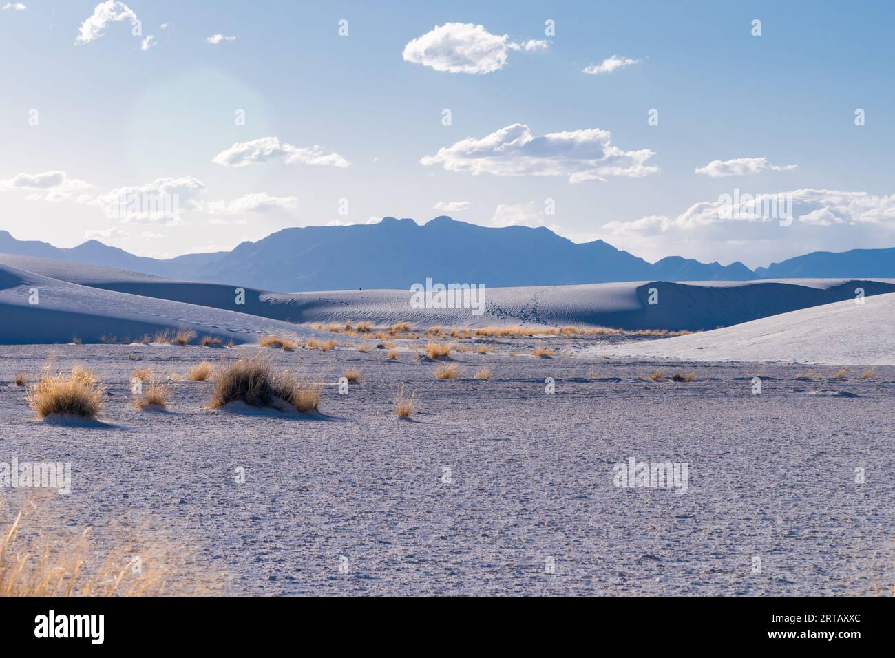 Gypsum dunes landscape of White Sands National Monument in New Mexico ...