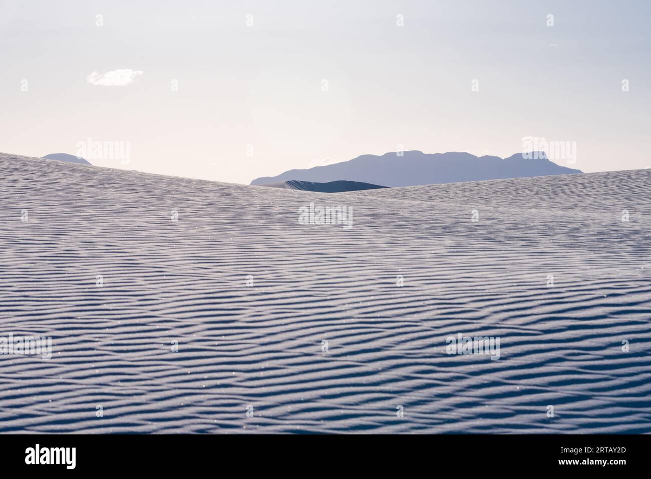 Gypsum dunes landscape of White Sands National Monument in New Mexico ...