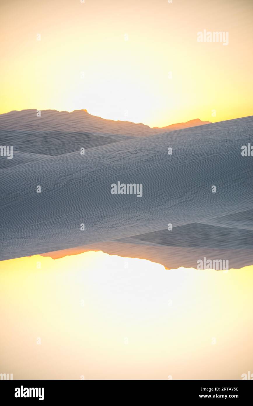 Gypsum dunes landscape of White Sands National Monument, New Mexico ...