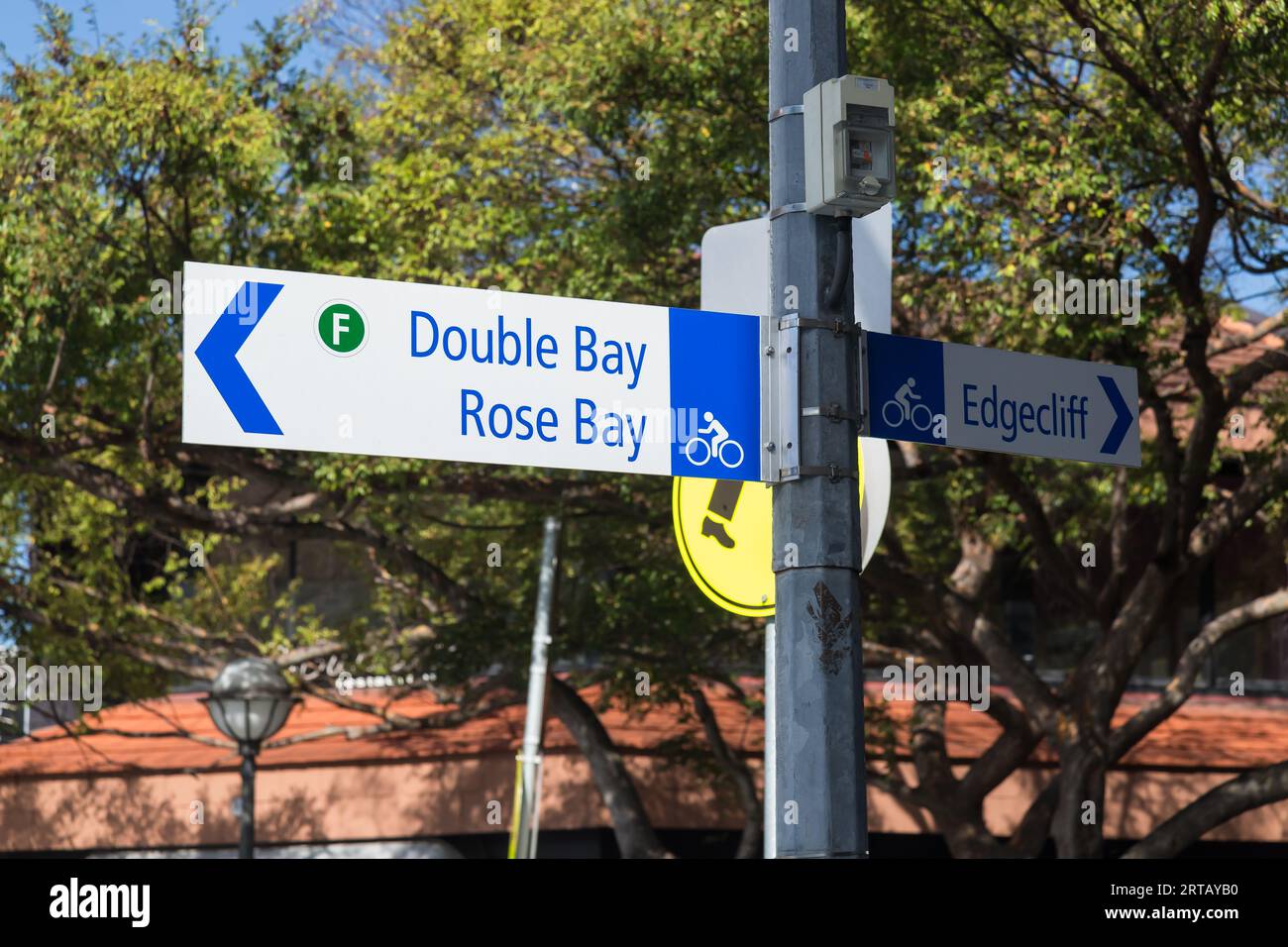 General street signage in Double Bay, Sydney's Eastern Suburbs Stock ...