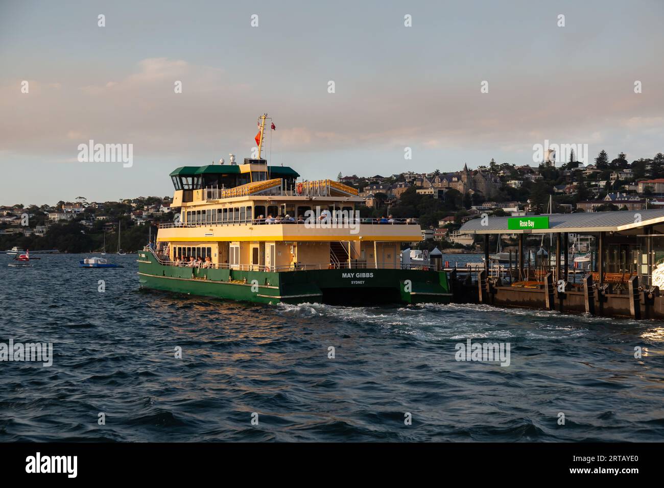 A Sydney Ferry arriving at Rose Bay Ferry Wharf, in Sydney's Eastern ... A Sydney Ferry arriving at Rose Bay Ferry Wharf, in Sydney's Eastern ...